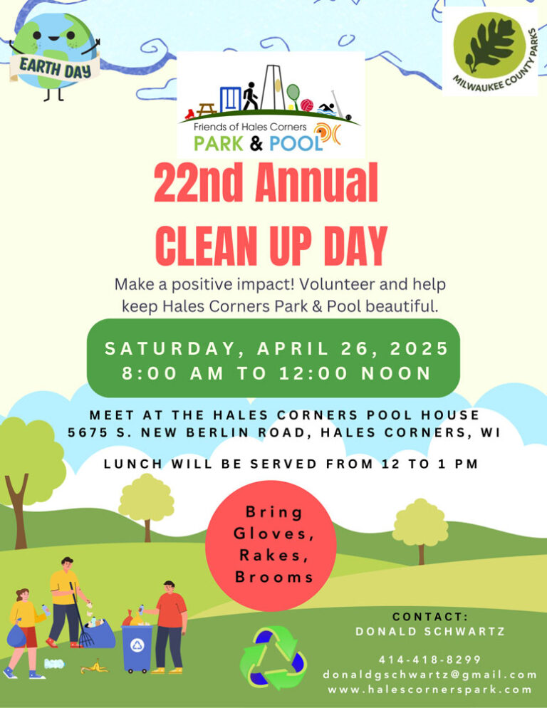 Earth Day 2025 Clean-up at Hales Corners Park - Friends of Hales ...